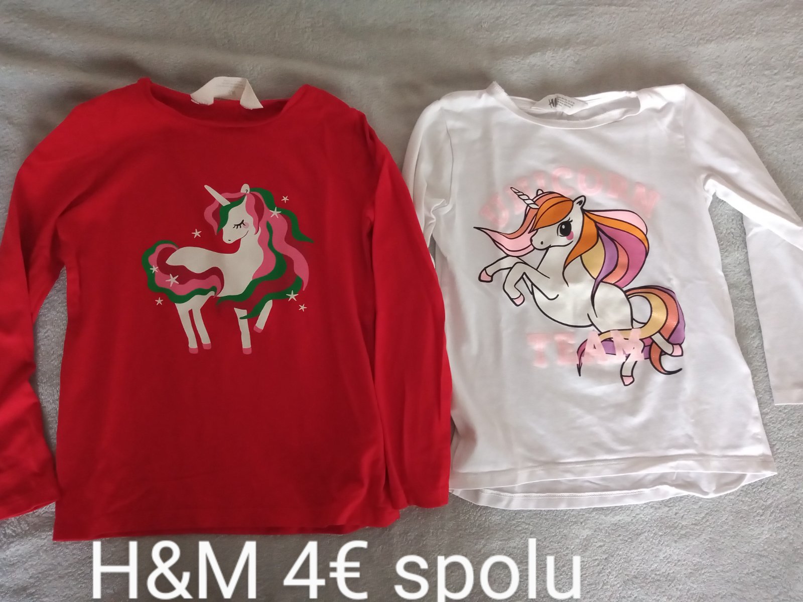 Tričká dlhý rukáv 4-6 rokov, h&m,110 - 2 € od predávajúcej monzup | Bazár - Modrý koník