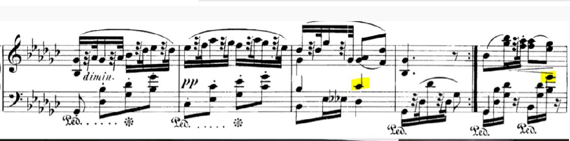 Noty - klavír, stupnica Ges dur - Modrý koník