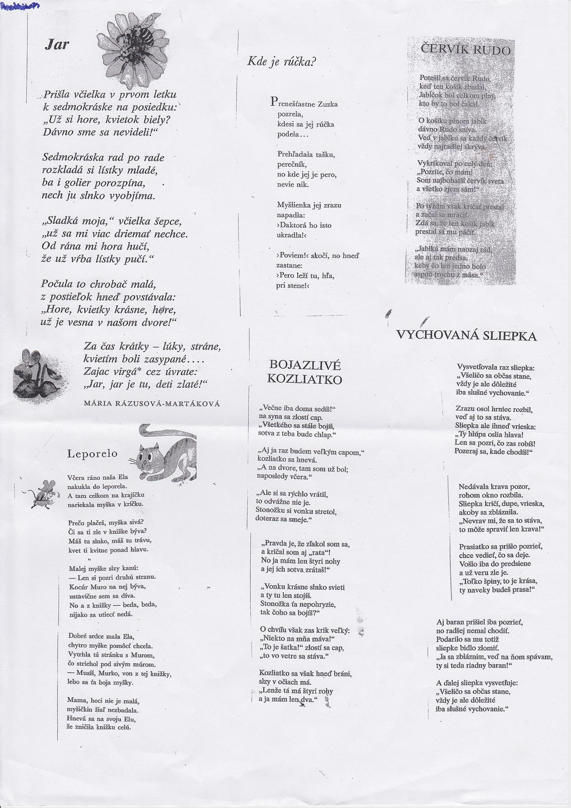 Poradíte báseň pre prváka? - Modrý koník