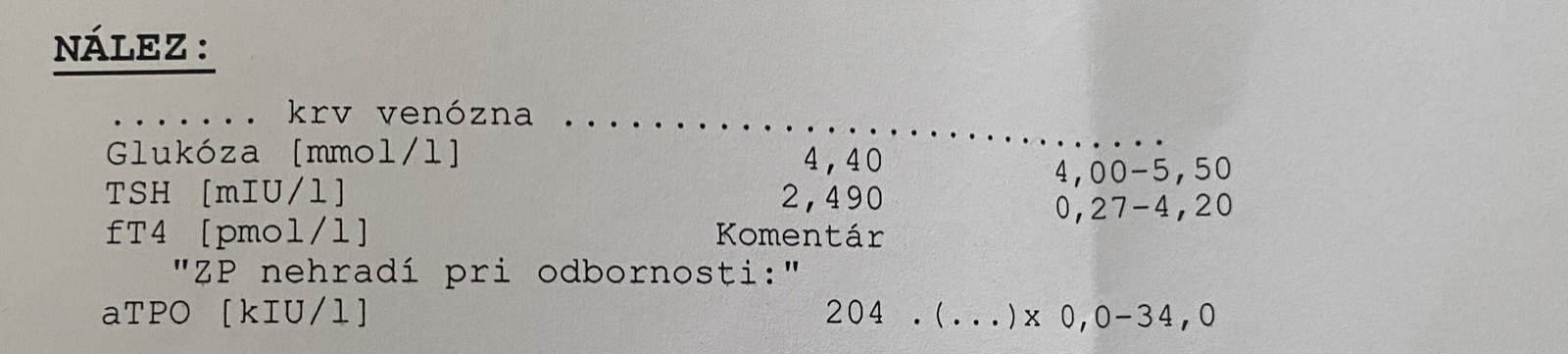 Štítna žľaza a hodnota aTPO v tehotenstve - Modrý koník