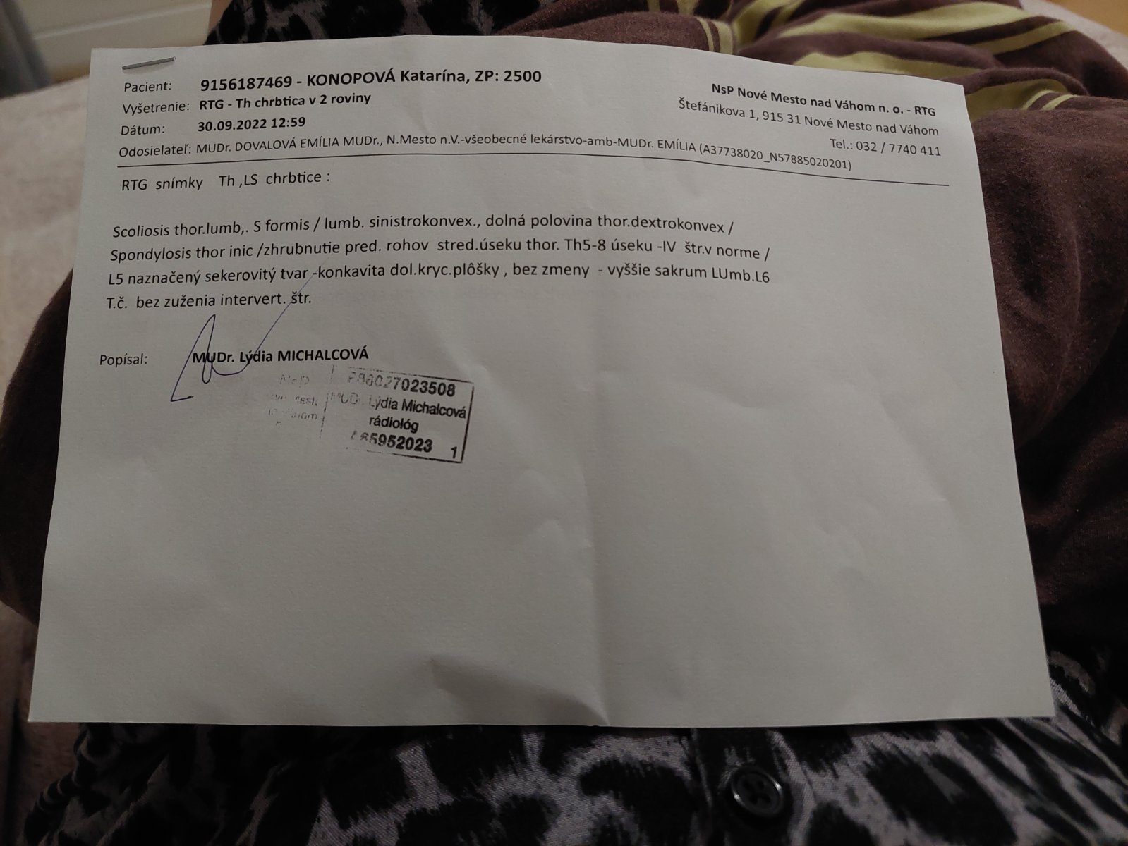 [Zodpovedané] Do akej miery je závažná diagnóza, ktorú mi zistili na ...